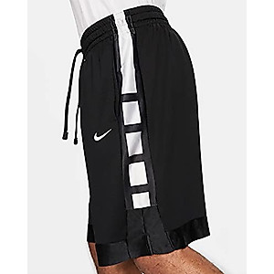 Nike Dri-FIT Elite Stripe Men's Basketball Shorts CV1748-010 (Black/Black/White), X-Large