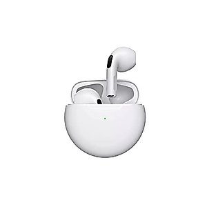 Pro 6 Headphone Noise Cancelling Headset Sport Stereo Wireless Earphones (White)