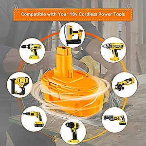 VINIDA 4000mAh Replacement for Dewalt 18V Battery DC9096 DC9099 DC9098 DW9099 DW9098 388683-12 651034-01 DE9039 DE9095 DE9096 DE9098 DW9096 DW9095 Batteries 2 Packs