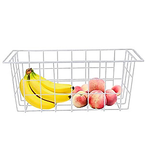 Orgneas Chest Freezer Organizer Bins Deep Freezer Basket Storage Rack Bins Metal Wire Baskets 2 Packs