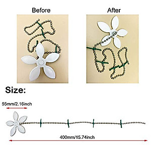 Drain Hair Catcher, 20 Pcs Flower Hair Catcher Shower Drain, Bathtub Drain Cover, Shower Hair Stopper, Drain Clog Protectors for Sinks, Drain Hair Remover Tool, Flower Shower Hair Cleaning Chain