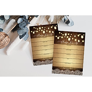 Your Main Event Prints 50 Rustic Wedding Invitations, Perfect For Bridal or Baby Shower, Rehearsal Dinner, Birthday Party, and Anniversary Parties