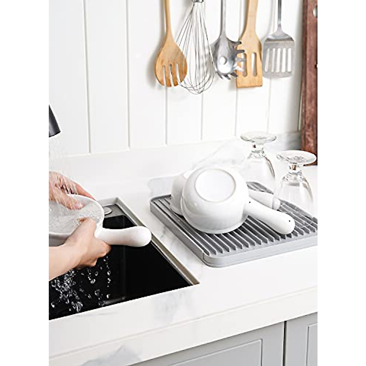 LE TAUCI Soup Bowls with Handle, 15 Oz Ceramic French Onion Soup Bowls, Large Soup Crocks Oven Safe for Stew, Onion, Soup, Chilli, Set of 4, White