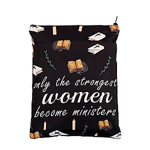 Gzrlyf only The Strongest Women Become Ministers Book Sleeve Ordination Gifts for Pastor Minister Appreciation Gift Bible Bag (Ministers Book Sleeve)