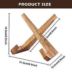 Solid Wood Cookbook Stand, Handmade Wooden Cookbook Holder, Portable Cook Book Stand for Kitchen Counter, Super Lightweight Recipe Book Holder for Display Stand, Home Decor Book Reading Stand