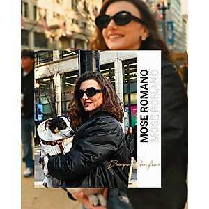 Mose Romano Retro Oval Sunglasses for Women Men Polarized Handmade Acetate Women's Sunglasses Trendy