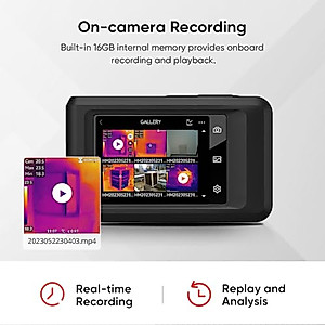 HIKMICRO Thermal Camera Pocket2 256 x 192 IR Resolution Thermal Imaging Camera with 8MP Visual Camera, 25 Hz, Wi-Fi, 3.5" Touch Screen Thermal Imager, IP54, -4°F~752°F