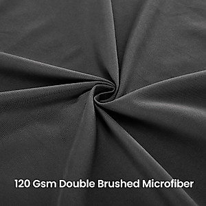 SLEEP ZONE Pleated Bed Skirts King Size, 15 inch Tailored Drop Easy Fit Bedskirt, Anti-Static, Fade Resistant (King, Black)