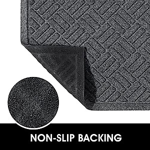 MATALL Front Door Mat 2 Pack Indoor and Outdoor Welcome Mat, Absorbent and Drain Away Water Heavy Duty Entryway Doormat for Front Back Doors, Laundry Rooms, Mudrooms and More, 29.5x17.5IN