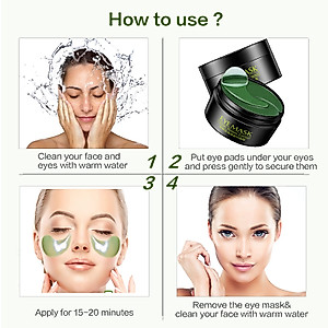 YIDIXING Green Tea Under Eye Mask – Look Younger and Reduce Wrinkles and Fine Lines Under eye patches, Improve and Firm eye Skin - Pure Natural Material Extraction(30 Pairs)