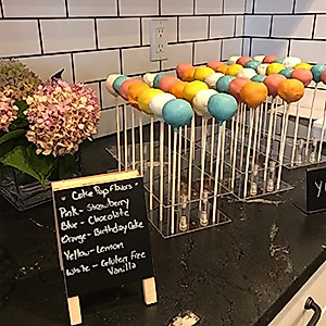 SUNLUYAO Cake Pop Display Stand with 300 PCS Cake Pop Sticks and Wrappers Kit, 21 Holders Clear Acrylic Cakepop Making Accessories for Weddings Baby Showers Halloween