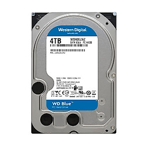 Western Digital 4TB WD Blue PC Internal Hard Drive HDD - 5400 RPM, SATA 6 Gb/s, 256 MB Cache, 3.5" - WD40EZAZ