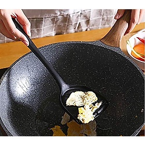 IRSHI LMMDP Silicone Skimmer Soup Spoon Non-Stick Heat-Resistant Soup Ladle Kitchen Utensil Tool