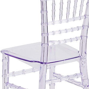 BizChair 10 Pack Child’s Transparent Crystal Resin Party and Event Chiavari Chair for Commercial & Residential Use