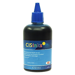 CISinks GI-290 Cyan Refill Ink Bottle Set Replacement for PIXMA G4200 G4210 G3200 1200 2200 + Refill Tool Kit Blunt Injectors