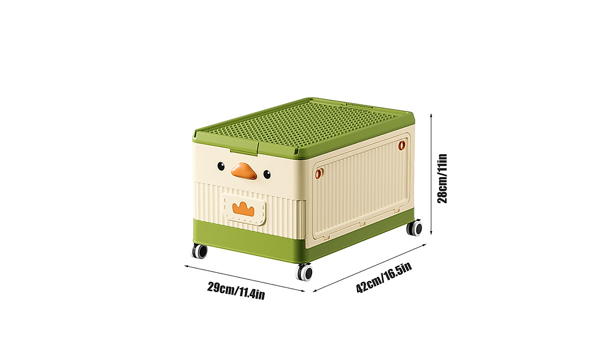 Plastic Storage Box with Building Baseplate for LEGO