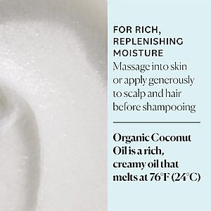 Sky Organics Organic Extra Virgin Coconut Oil for Hair & Skin, 100% Pure & Cold Pressed USDA Certified Organic to Moisturize, Soften & Nourish, 16.9 fl. Oz