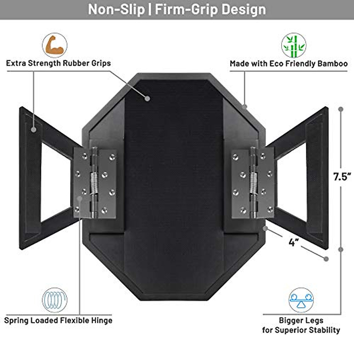 Clip On Tray Sofa Table for Wide Couches. Couch Arm Tray Table, Portable Table, TV Table and Side Tables for Small Spaces. Stable Sofa Arm Table for Eating and Drink Table (Black)