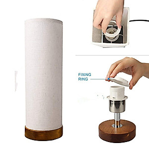 EFINEHOME Efine 6 Pack Socket Screw Bulbs Edison Retro Pendant Lamp Holder Trap Black Twist and Lock E26 E27 Socket Replacement Ring(White)