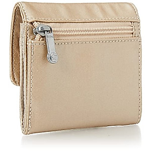 Kipling Womens Women's Cece Wallet, Purse, Snap Closure, Metallic Small Wallet, Starry Gold Metallic, 4.25 L x 3.875 H 0.5 D US
