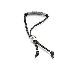 Dckazz Friends don't Lie Bracelet Handstamped Letter Bar Bangle Chain for Women Eleven Jewelry