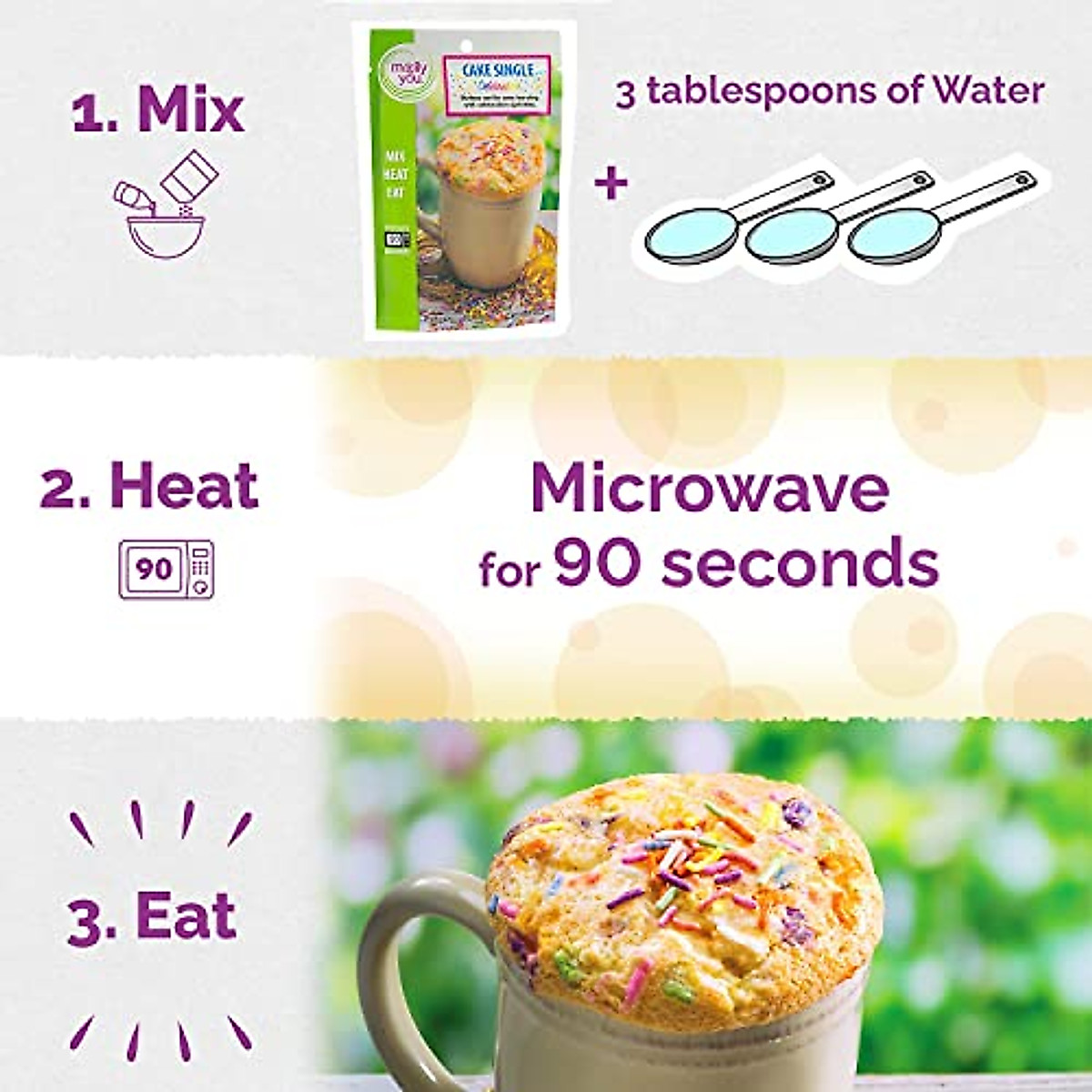 Molly and You Cookie Variety Mug Cake Mix (Pack of 3) – Single Serve, Microwavable Gourmet Mug Cake Mixes