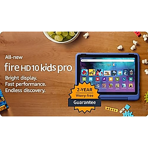 Amazon Fire HD 10 Kids Pro tablet- 2023, ages 6-12 | Bright 10.1" HD screen | Slim case for older kids, ad-free content, parental controls, 13-hr battery, 32 GB, Nebula