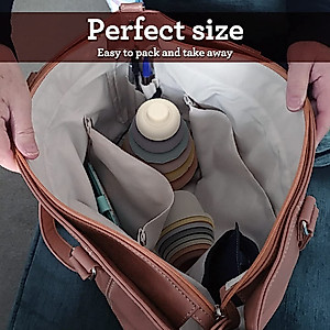 Mini Tudou Baby Blocks & Stacking Circles Toy Set, Baby Sensory Building & Teething Toys Educational Squeeze Play with Animals Shapes Textures Numbers, Best for Toddlers Babies 6m+