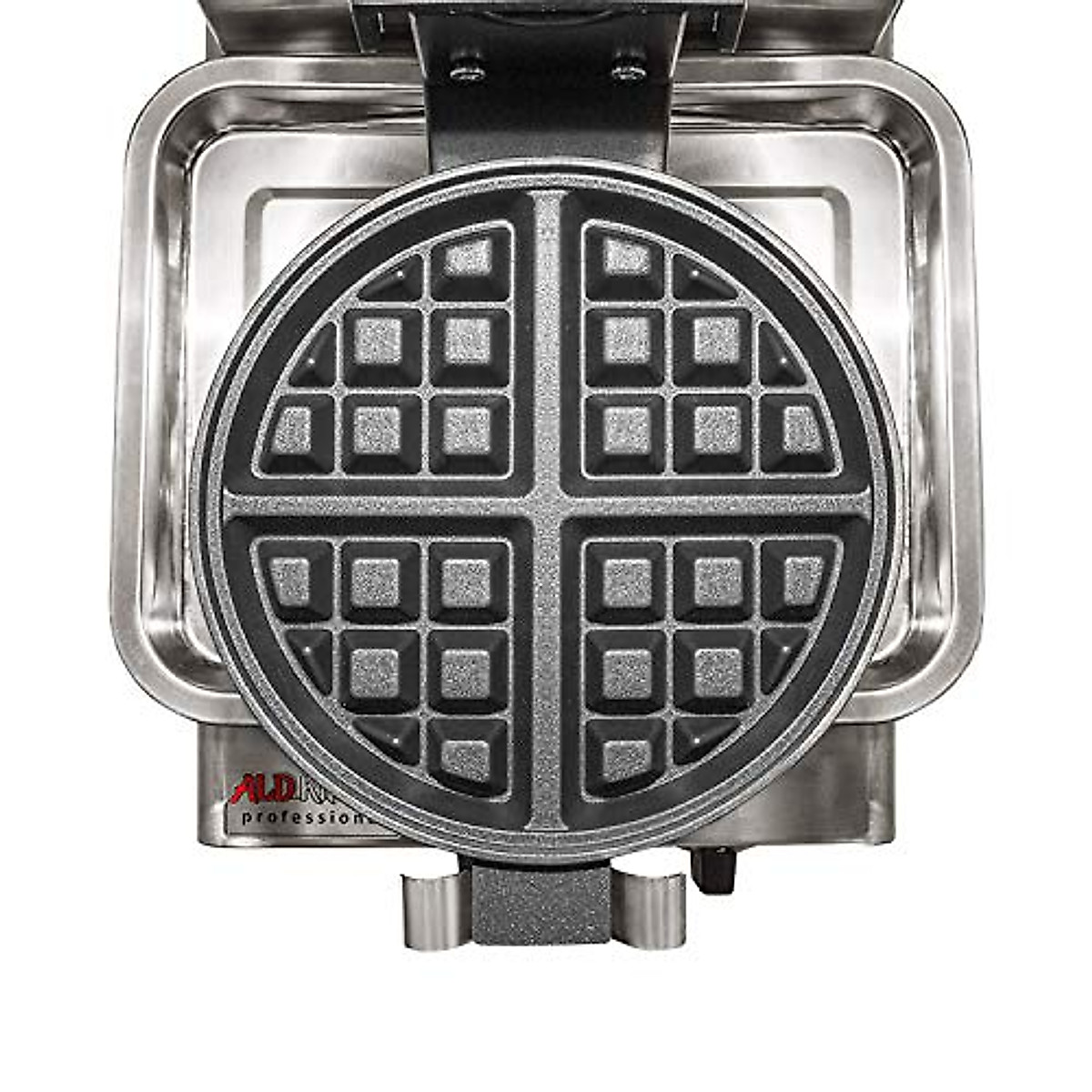 ALDKitchen Belgian Waffle Maker | Waffle Iron | 360° Rotating Mechanism | 1 Round-Shape Waffle | Nonstick | 110V (SINGLE)