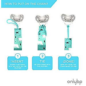 OnlyBP® Set 6 Baby Pacifier Holder Clip - Pacifier Clip for Boys and Girls Fits for Most Pacifiers - Protects Your Baby - Binkie Styles & Baby Teethers & Toys and Gift