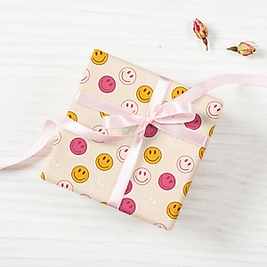 Whaline 6Pcs Retro Groovy Cotton Fabric Bundles 18 x 22 Inch Pink Orange Checkered Flower Fat Quarters Groovy Hippie Quilting Patchwork Squares Sewing Fabrics for DIY Crafting Home Party Decor