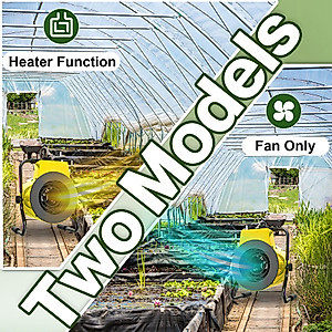 Greenhouse Heater with Digtal Thermostat, Outdoor Patio Heater for Grow Tent, Overheat Protection, Fast Heating, Space Heater For Greenhouse, Workplace