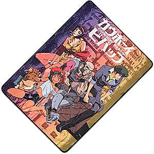 Cowboy Bebop Fleece Throw Blanket - Cowboy Bebop Sessions Anime - Spike Spiegel, Faye Valentine, Edward Wong, Vicious Throw Blanket,One Size