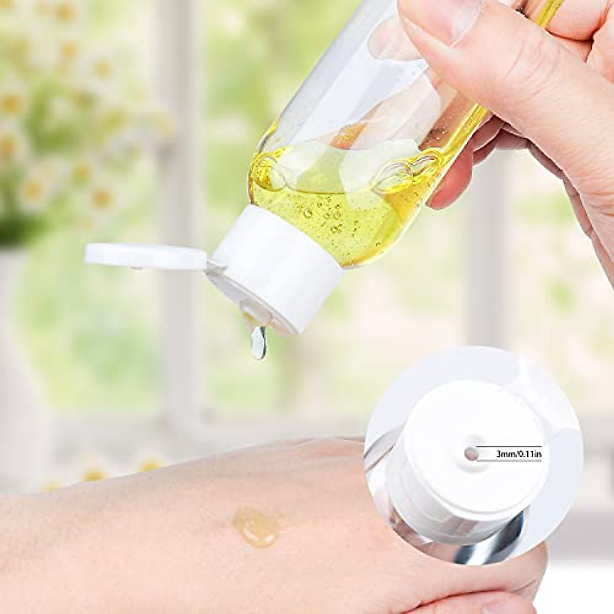 Trendbox 120ml/4oz Clear Plastic Empty Bottles with Flip Cap BPA-Free Travel Containers for Shampoo, Lotions, Liquid Body Soap and Massage Oils - 12 Pack