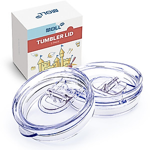 Mollcity Skinny Tumbler Replacement Lid Fits for Skinny Tumbler 2.73-2.75 inches in diameter, 2 Pack Splash Resistant Lids Sliding Covers, BPA Free (2 Pack)