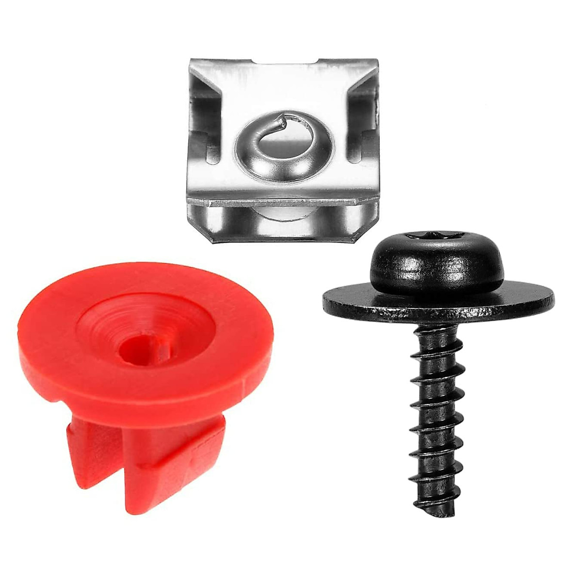 Flow.month 10 Sets Fender Liner Engine Cover Splash Shield T30 Torx Screws Clip Set Fit for Ford Focus Escape Explorer, Replacement for The Part# W702413-S307 W715835-S300 W702438-S300