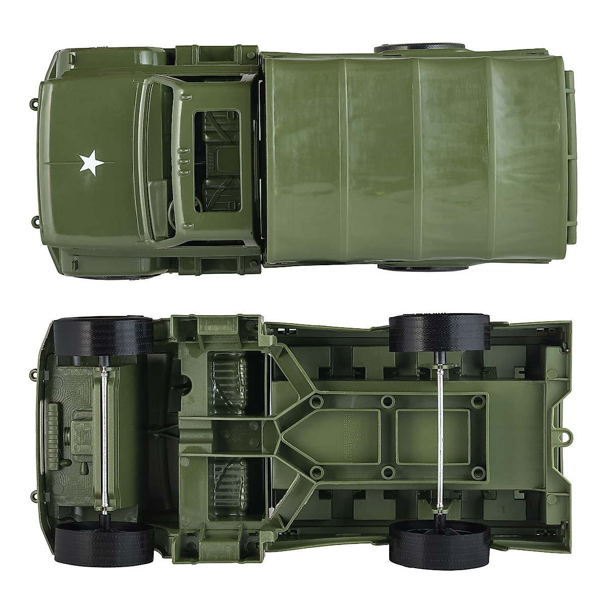 Tim Mee Military Cargo Truck for Action Figures - 14in Olive Green - Made in USA