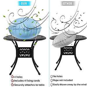 54in Dia Dome Patio Furniture Cover Airbag, Round Dome Airbag Kit with 4 Ropes to Fix,Weather Resistant Patio Table Cover Support Air Bag for Outdoor Furniture