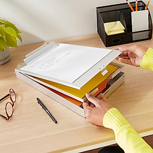 Amazon Basics Metal Clipboard with 2 Compartments and Interior 250 Sheet Paper Storage, 14.09 x 9.21 x 2.6 Inches