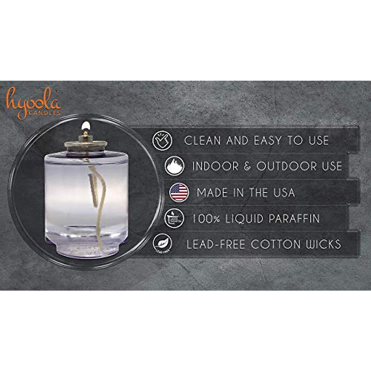 Hyoola Oil Candles - 50 Hour Liquid Candles - Disposable Liquid Paraffin Tea Lights - 48 Pack - for Restaurant Tables and Emergency Candles