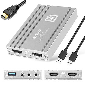 Gaming Video Capture Card 4K/2K/1080P 120 FPS & HDR Passthrough, NV12 Near-Zero Latency, Certified for OBS, USB 3.0, Plug & Play, Record & Stream with PC, PS5, PS4,Xbox, Switch