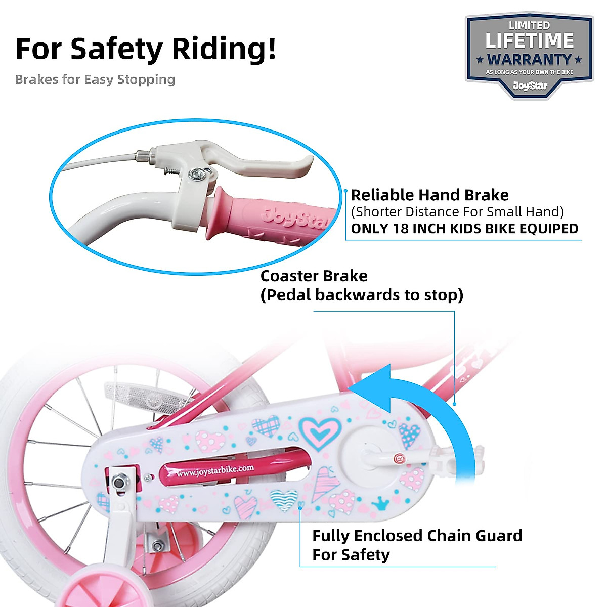 JOYSTAR 16 Inch Girls Bike Toddler Bike for 4 5 6 7 Years Old Girl 16" Kids Bikes for Ages 4-7 yr with Training Wheels and Basket Children's Bicycle in Fuchsia