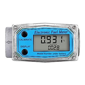 Digital Turbine Flow Meter,1″ Digital LCD Display with NPT Counter Gas Oil Fuel Flowmeter,Pump Flow Meter,Diesel Fuel Flow Meter for Measure Diesel, Kerosene, Gasoline