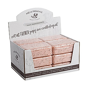 Pre de Provence Artisanal French Soap Bar Enriched with Shea Butter, Juicy Pomegranate, 250 Gram (Pack of 12)
