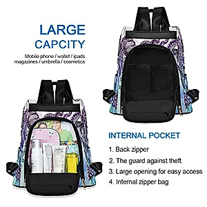ALAZA Abstract Octopus Fish Animal Women Backpack Anti Theft Back Pack Shoulder Fashion Bag Purse