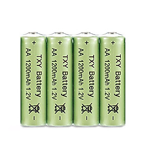TXY AA Rechargeable Batteries 1200mAh Ni-MH Low Self Discharge More Than 500 Rechargeable Times AA Battery (4Pcs/Pack)