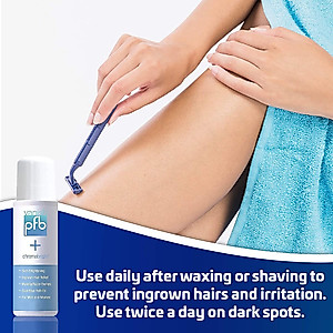 PFB Vanish Razor Bump Stopper Skin Care Treatment with Chromabright Dark Spot Remover, Roll On Formula Treats Ingrown Hairs and Razor Burns - 93g