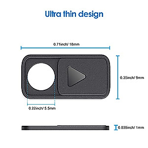 JETech Camera Cover Slide Webcam Compatible Laptop/Tablet/MacBook Air Pro/iMac/iPhone 8 7 6, Ultra-Thin Privacy and Security Protection Slider, 6-Pack