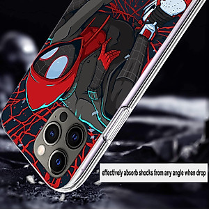 wogehote Compatible with iPhone 11 Case Miles Hoodie Movies Super Heroes Morales Flexible Soft TPU Pure Clear Protective Phone Case Cover