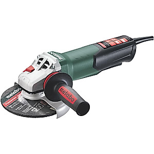Metabo 6-Inch Angle Grinder, 9,600 RPM, 14.5 Amp, Electronics, Non-locking Paddle Switch, M-Brush, Made in Germany, WEP 19-150 Q M-BRUSH, 613111420, Green